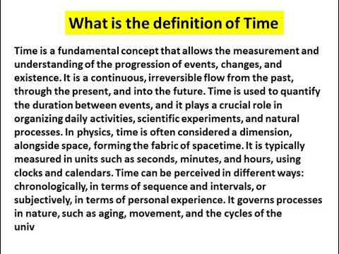 what is the definition of time