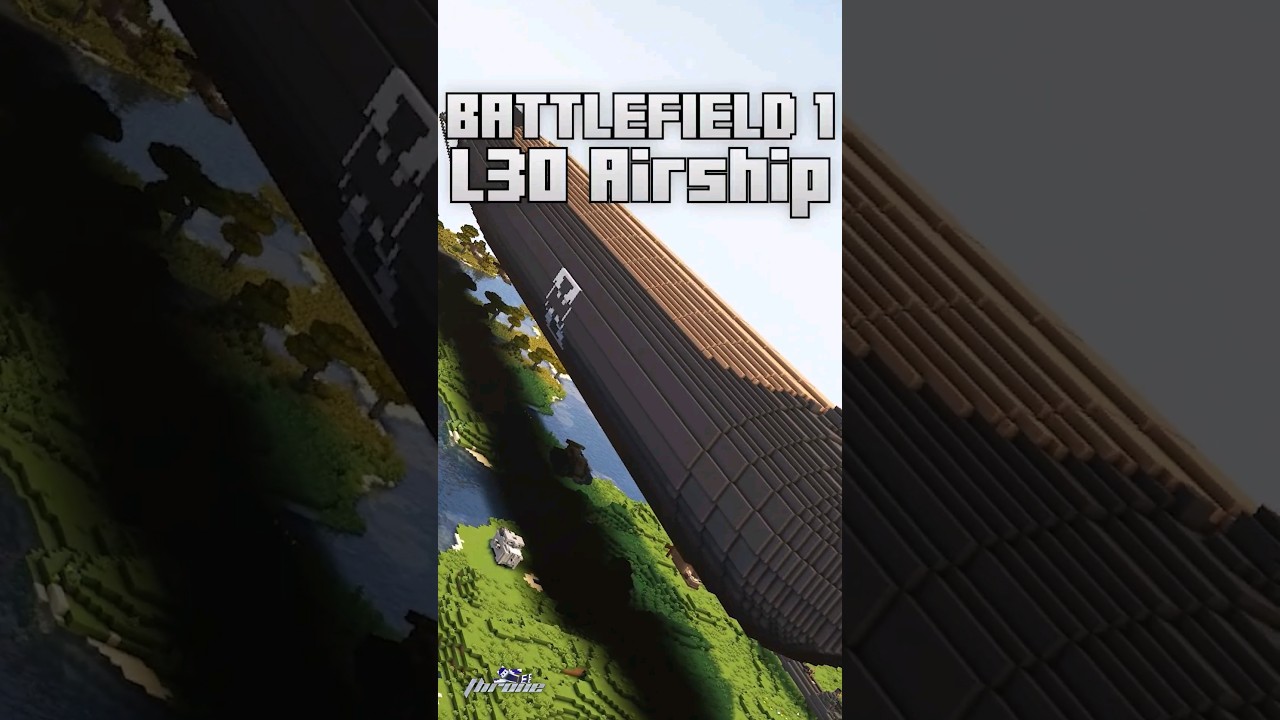 L30 Airship from Battlefield 1 Minecraft Timelapse #shorts