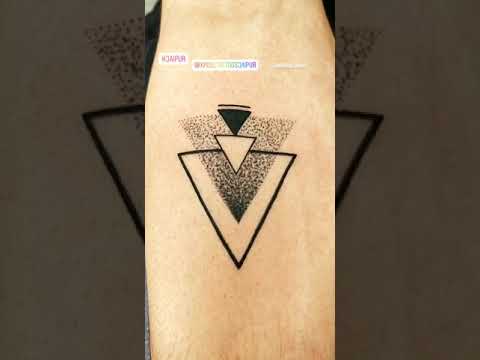 Triangles Tattoo - Triangles Dotwork Tattoo - Tattoo design for men