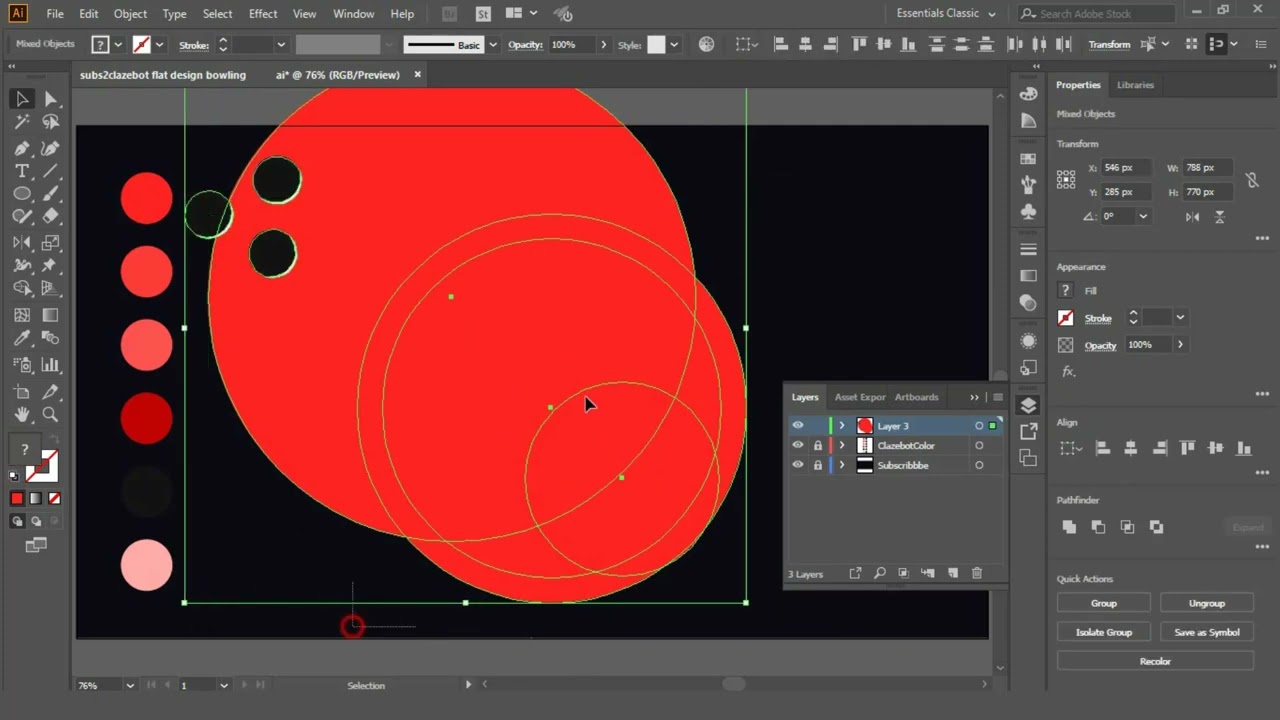 Bowling Ball How to Draw Flat Design Vector Art