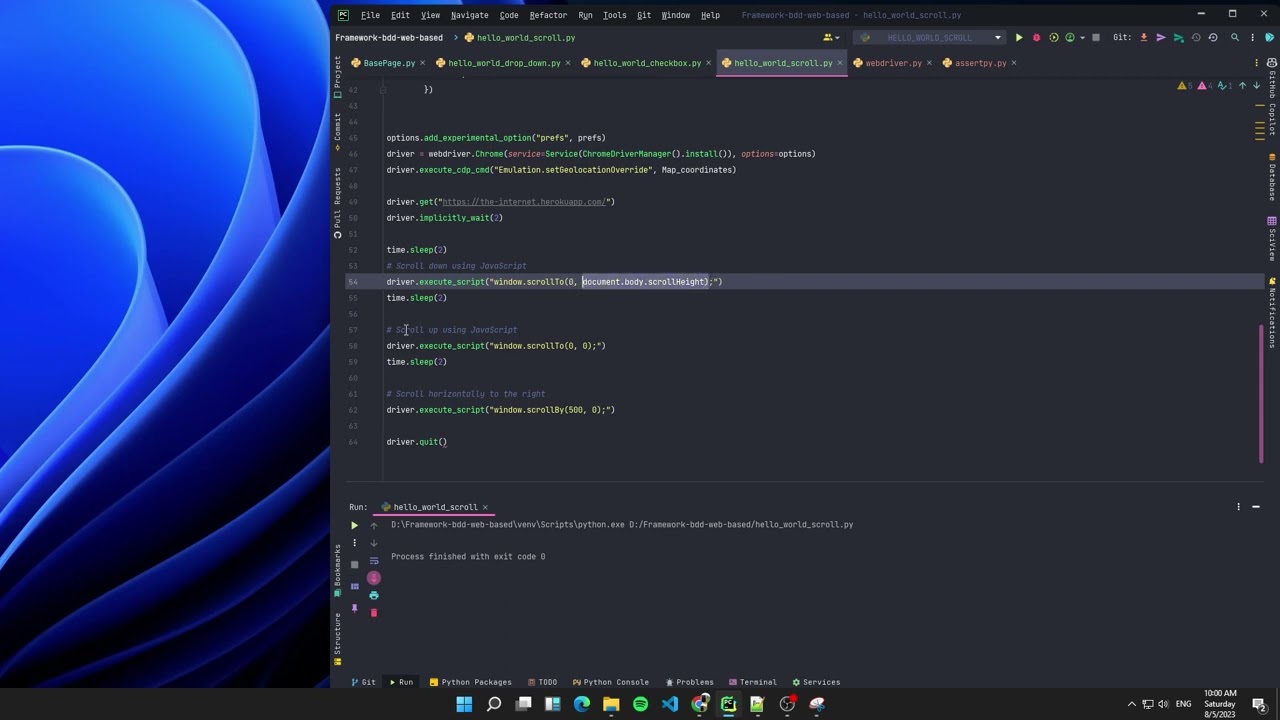 How to Scroll Down and Up in Selenium & Python