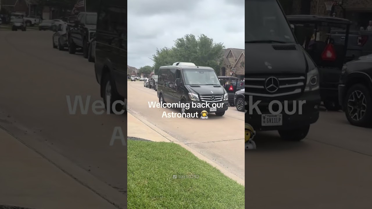 Whole neighborhood welcomed back an astronaut 🧑🏼‍🚀🥹