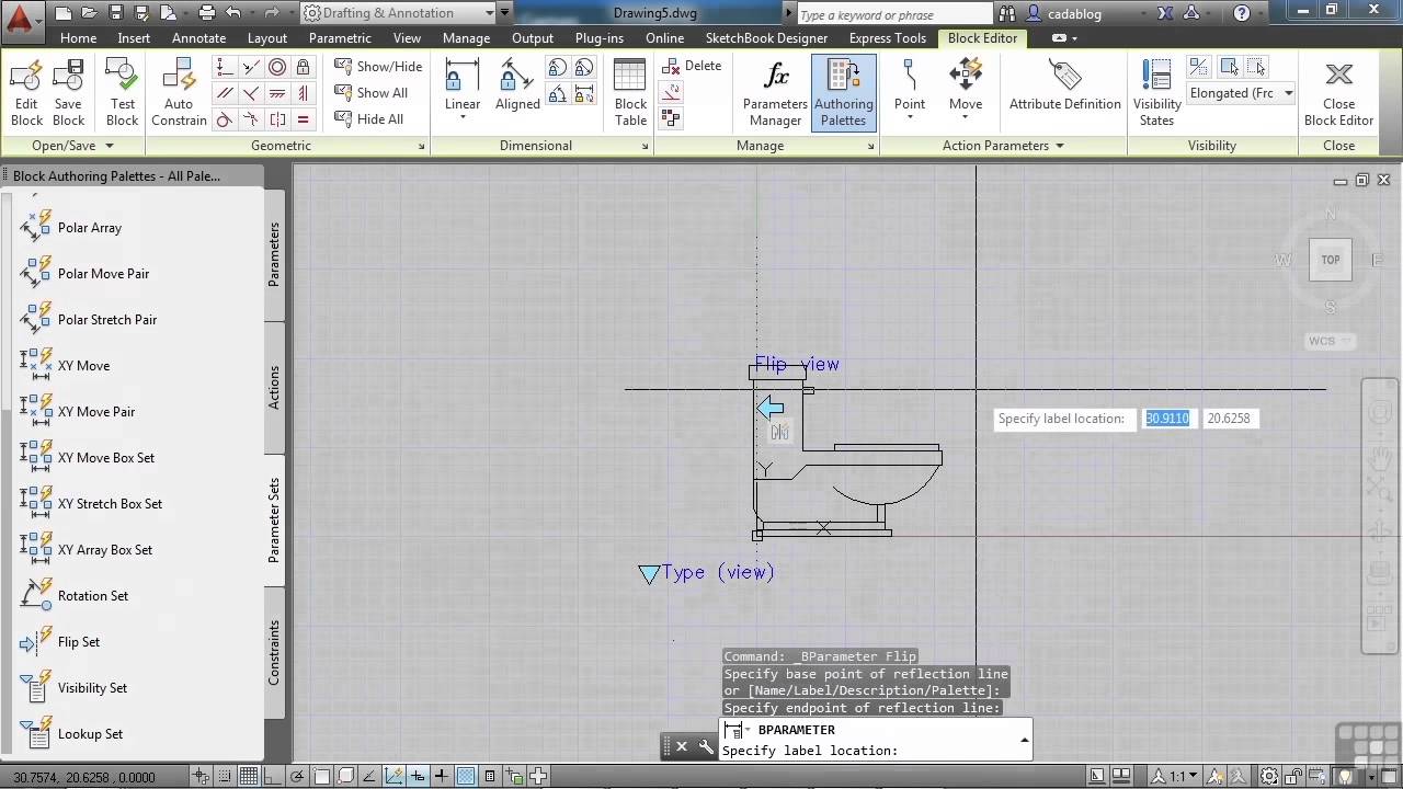 Advanced AutoCAD 2014 Tutorial | Actions, Parameters, Parameter Sets And Constraints