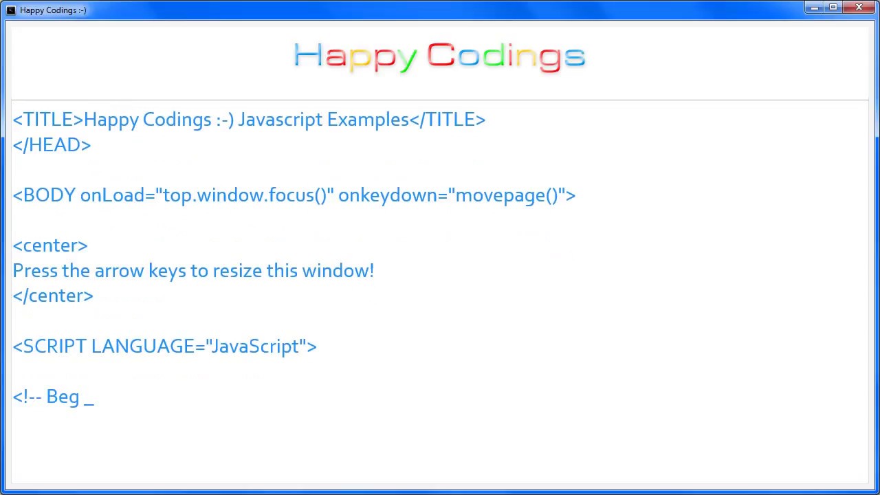 JavaScript | Resizing Window