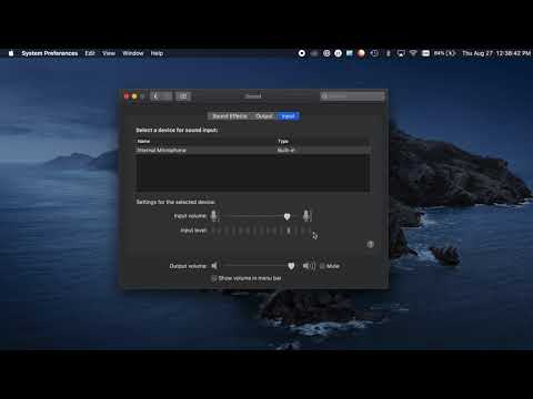 How to test the built-in microphone on a Mac laptop.