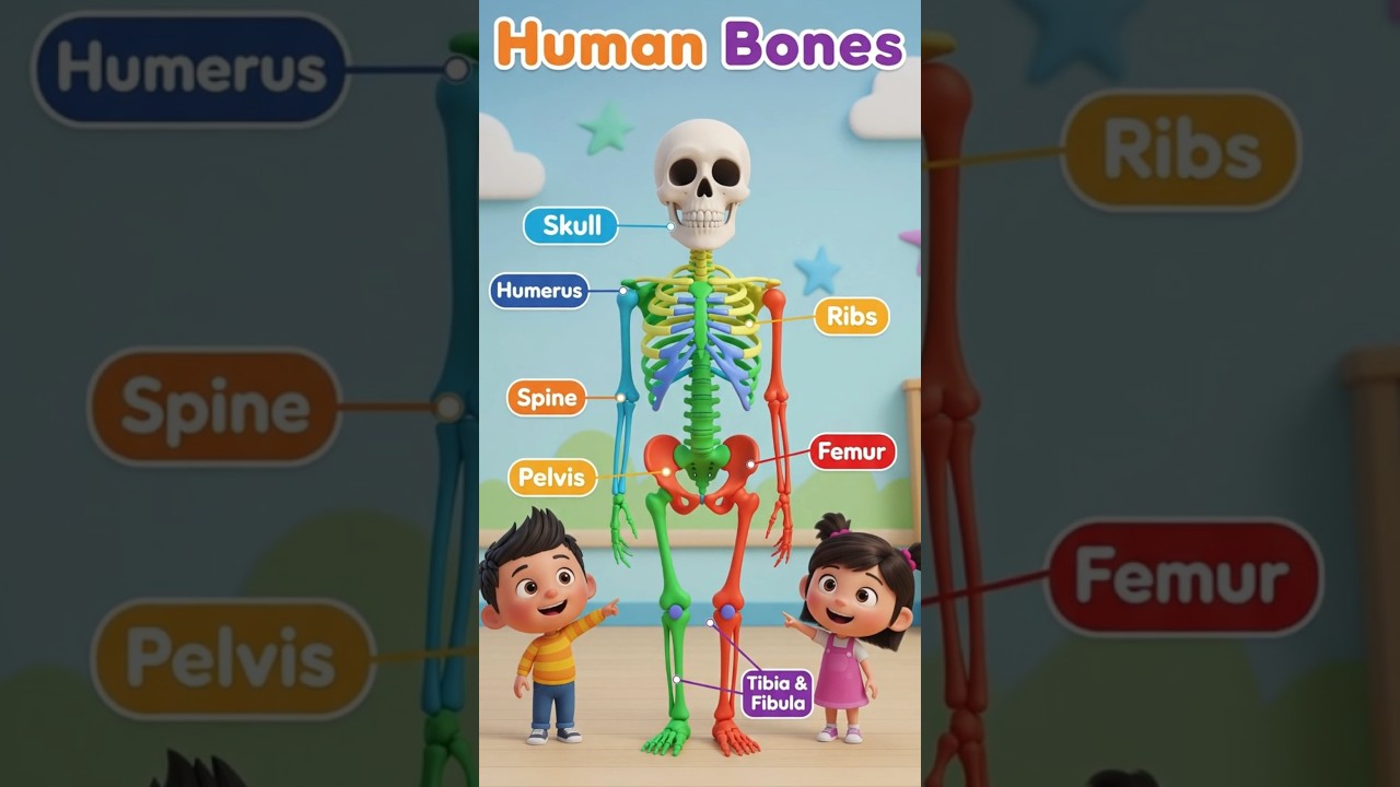 Functions of bones for kids 🦴 Discover Human Bones in a Fun Way!
