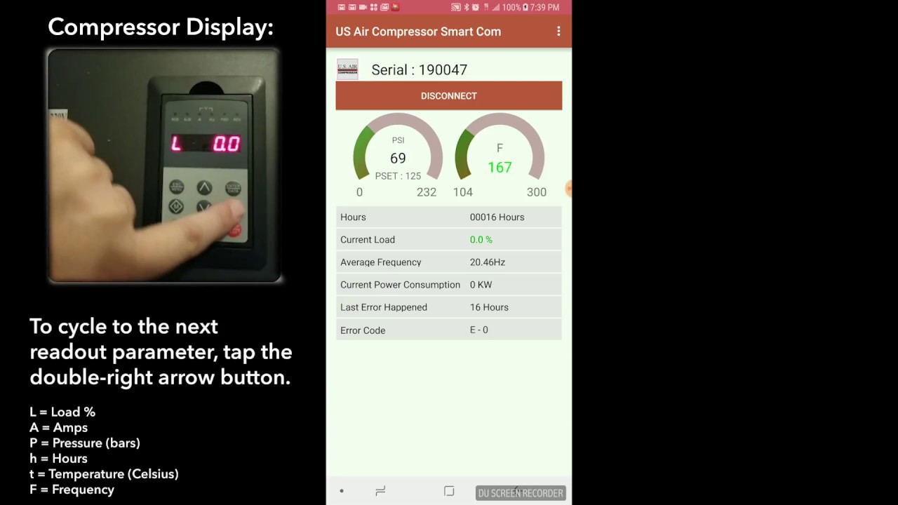 US Air Compressor How to Start - Stop Compressor