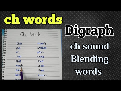 ch sound words | consonant digraphs | digraph ch ch sound