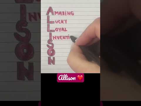 Meaning of the name ALLISON #meaning #name #allison