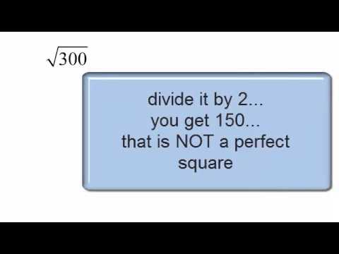 simplify radicals - factor tree