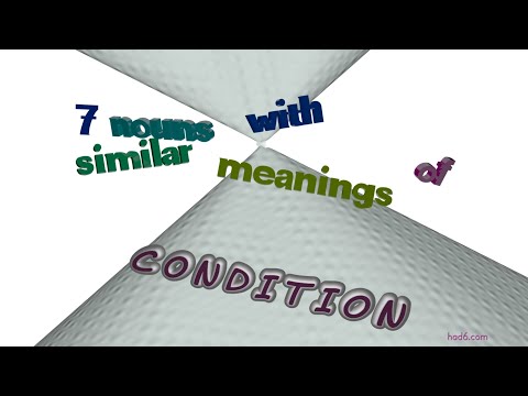 condition - 8 nouns synonym of condition (sentence examples)