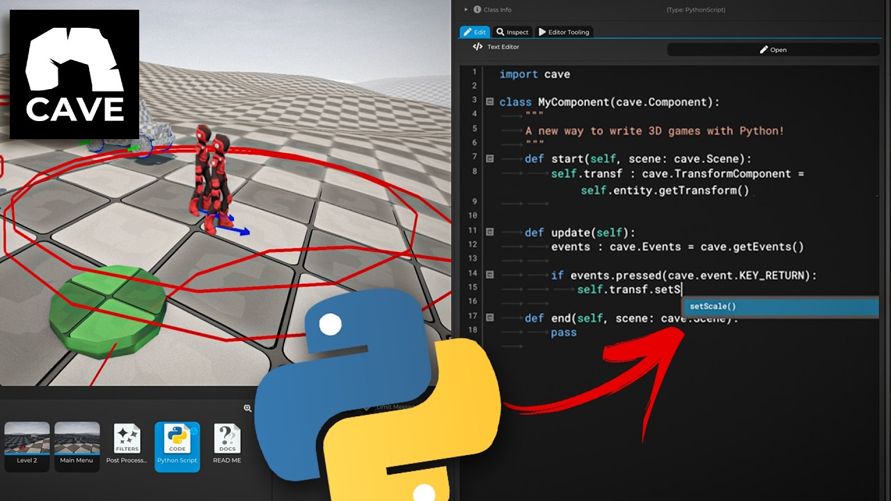 I Fixed PYTHON CODING in Cave Engine