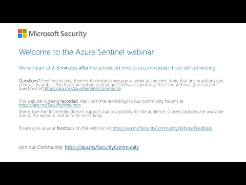 Azure Sentinel webinar: Data collection scenarios
