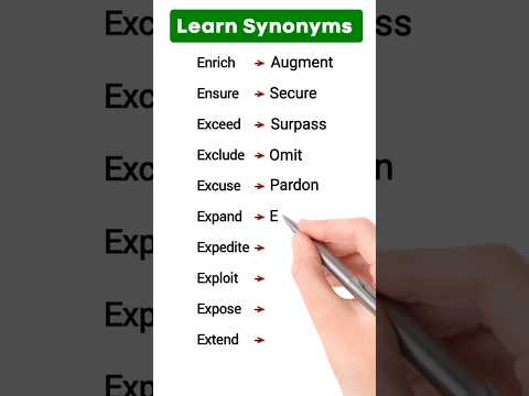 Learn English Synonyms FAST and EASY in 2024 #english #esl #shorts #synonyms