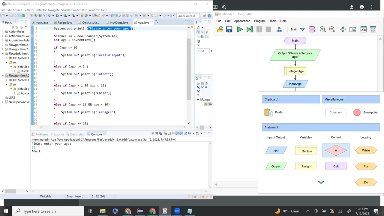 FlowGoRithm4.2_AgeCalculation_Video
