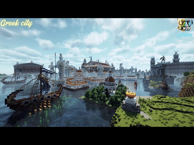 Greek-Roman City Build 1100x1100 Minecraft Map