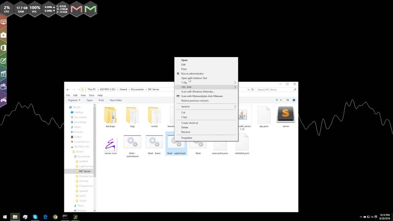 Minecraft server optimization + auto-reboot startup scripts