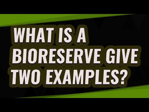 What is a Bioreserve give two examples?