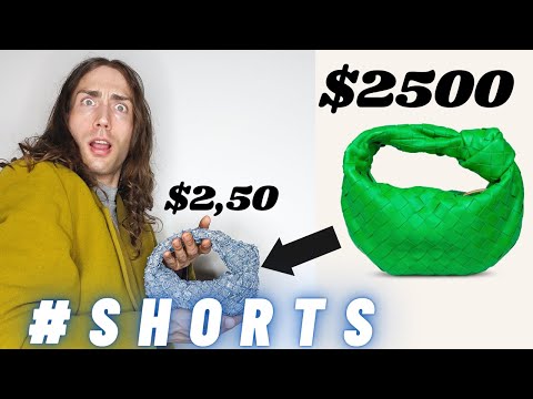 Faking A $2500 Bottega Bag From Jeans (#Shorts Version) #thriftflip refashion old jeans into a bag!