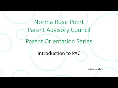 About PAC – Norma Rose Point Elementary School Parents Advisory Council