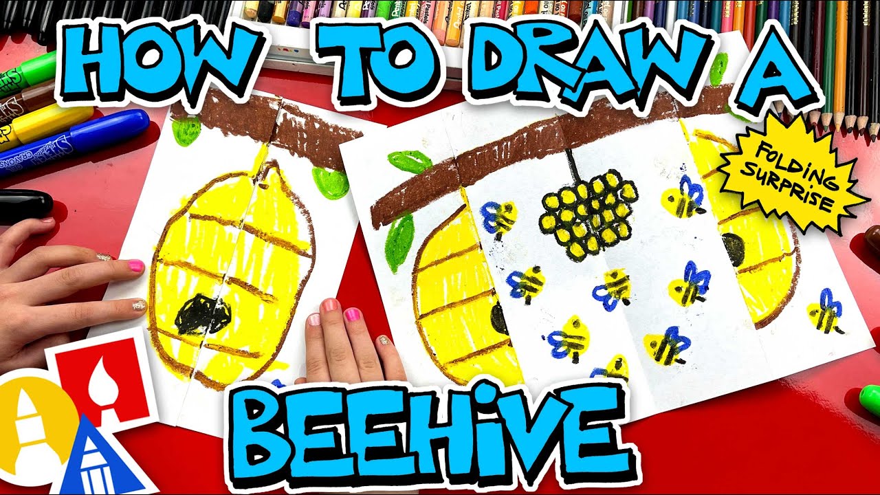 How To Draw A Beehive Bees Honeycomb - Folding Surprise