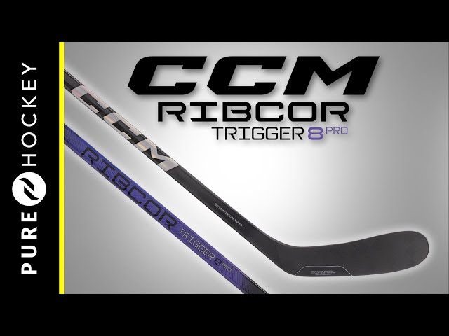 CCM Ribcor Trigger 8 Pro Composite Hockey Stick - Chrome - Junior ...