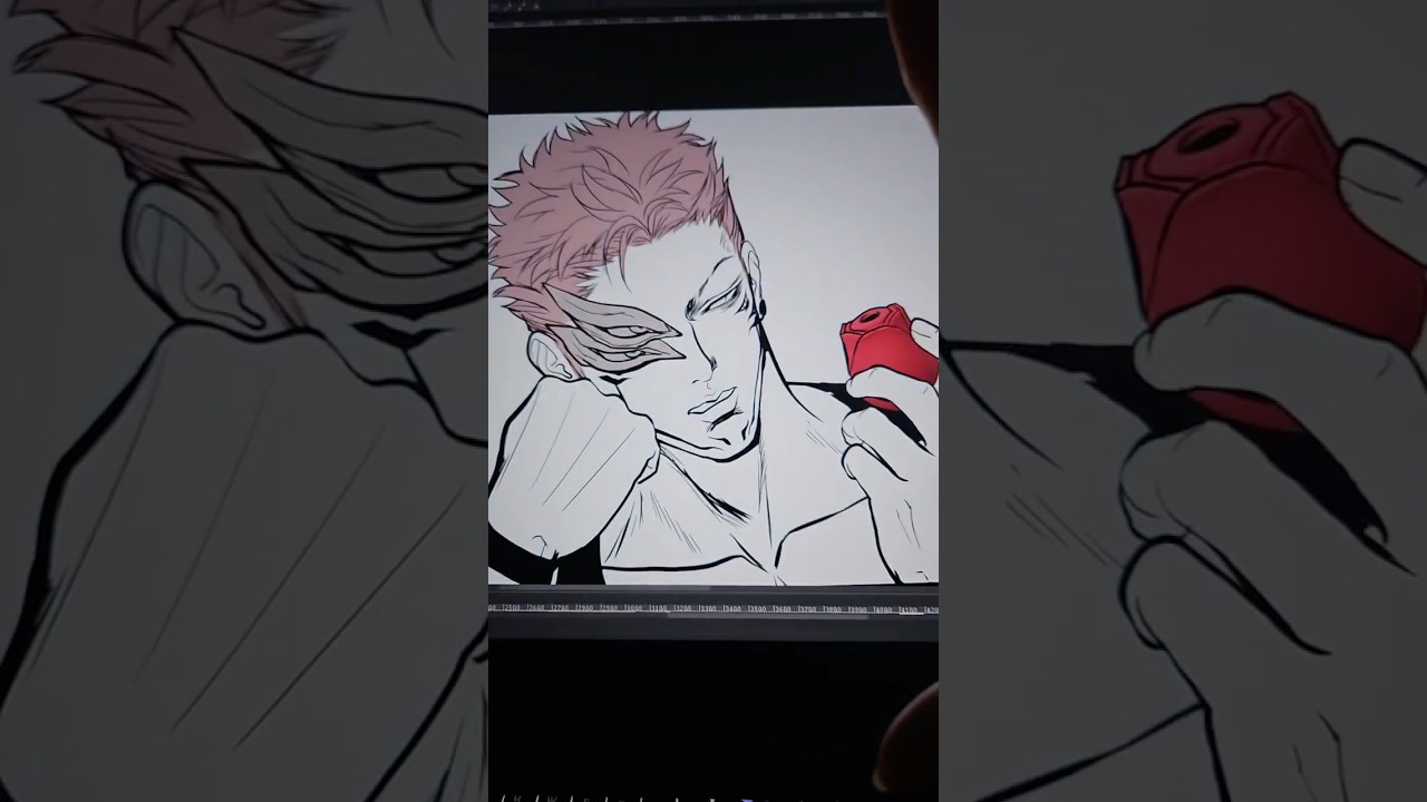 Sukuna face lineart  #sukuna #sukunaryomen #jjk #sukunaedit #art #drawing #illustration