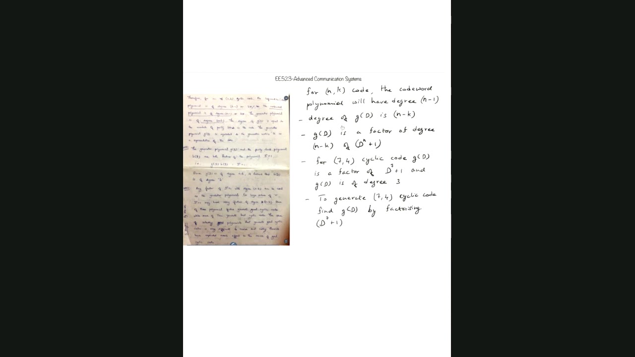 Introduction to Cyclic codes