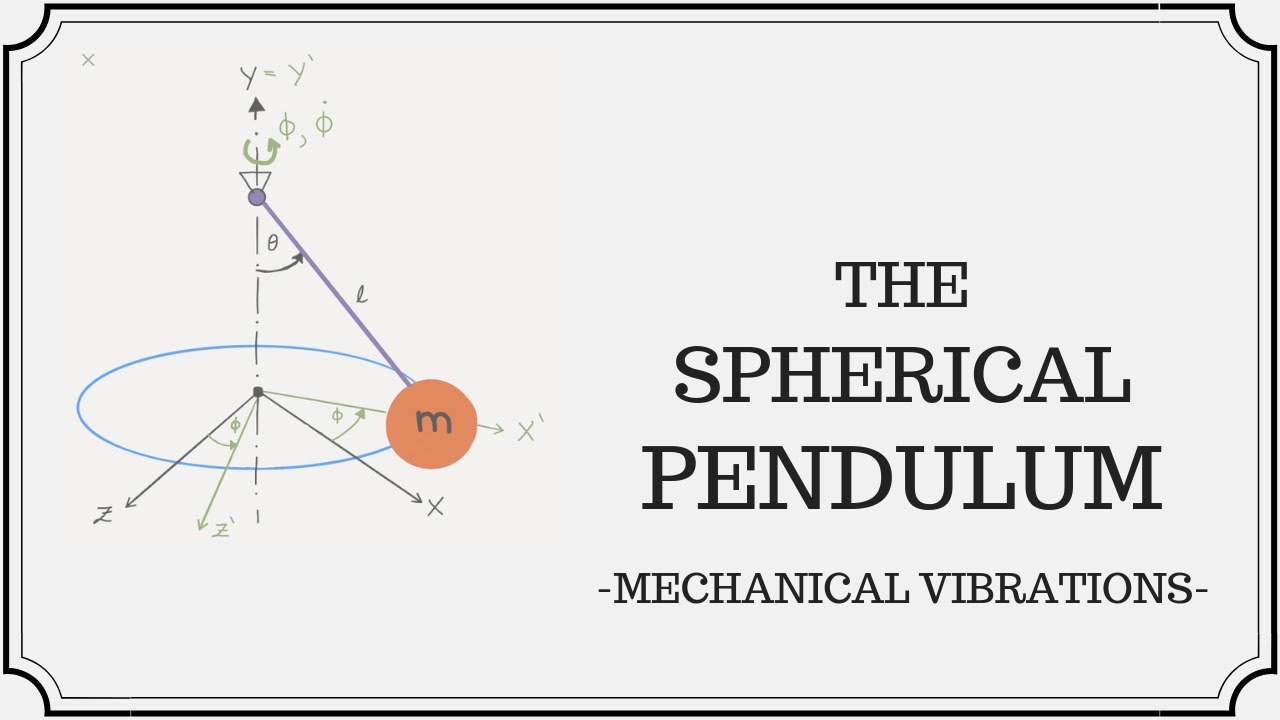Equations of Motion for the Spherical Pendulum (2DOF) Using Lagrange's Equations