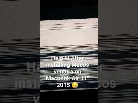 Macbook Air  2015  11" after installing Ventura (OpenCore Legacy Patcher)