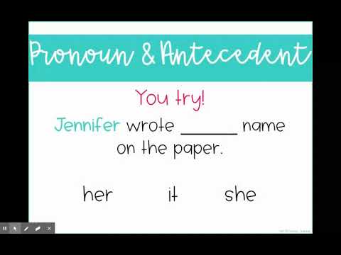 Pronouns and Antecedents