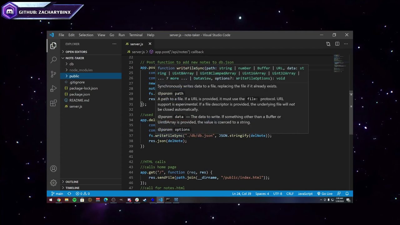 Note Taker Demo DEPLOYED