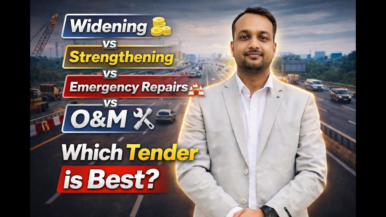 Types of Highway Tenders Explained | Widening, O&M, Consultancy services, Road Safety (Full Guide)