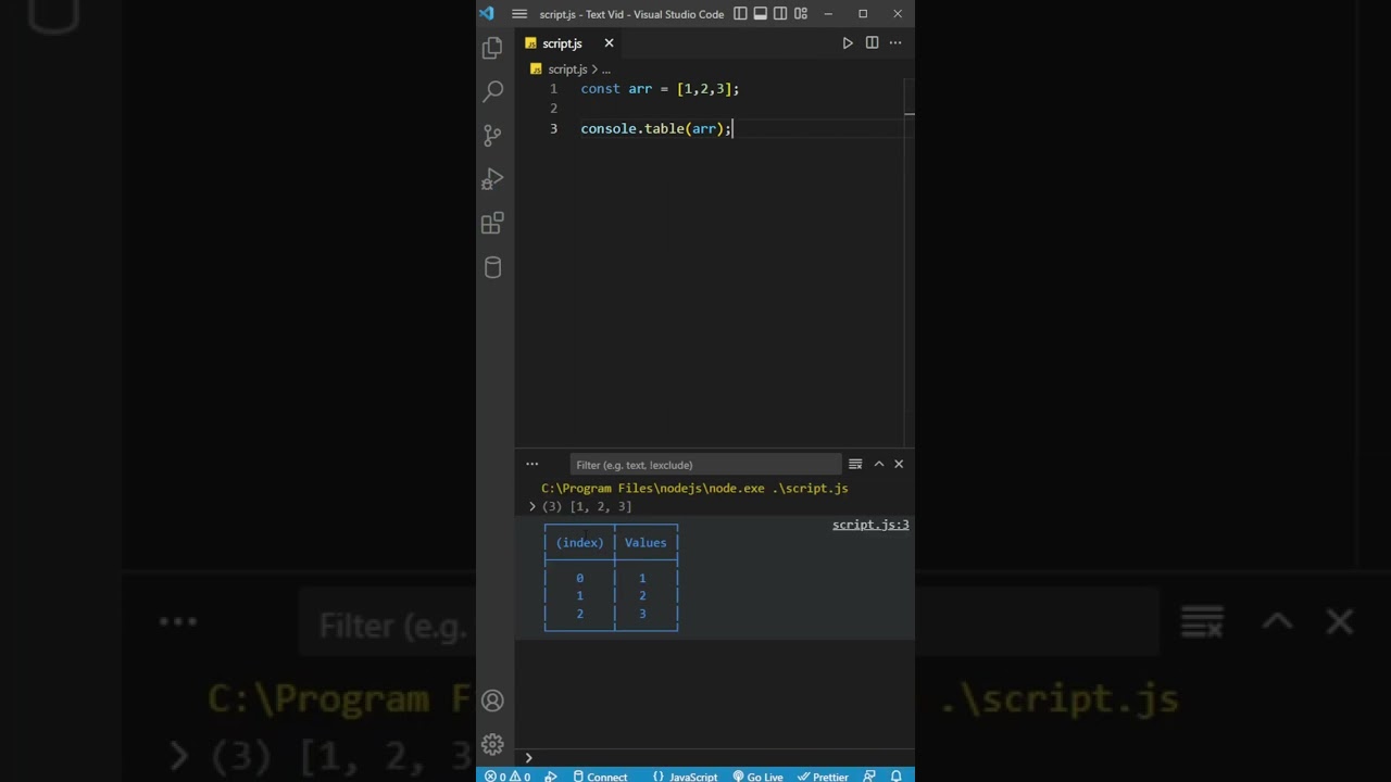 console.table() | JavaScript Tutorial for Beginners