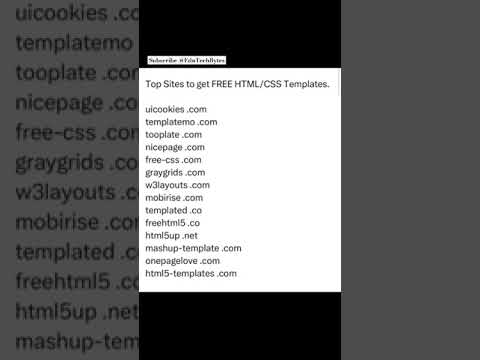 Top Sites to get Free HTML/CSS Templates