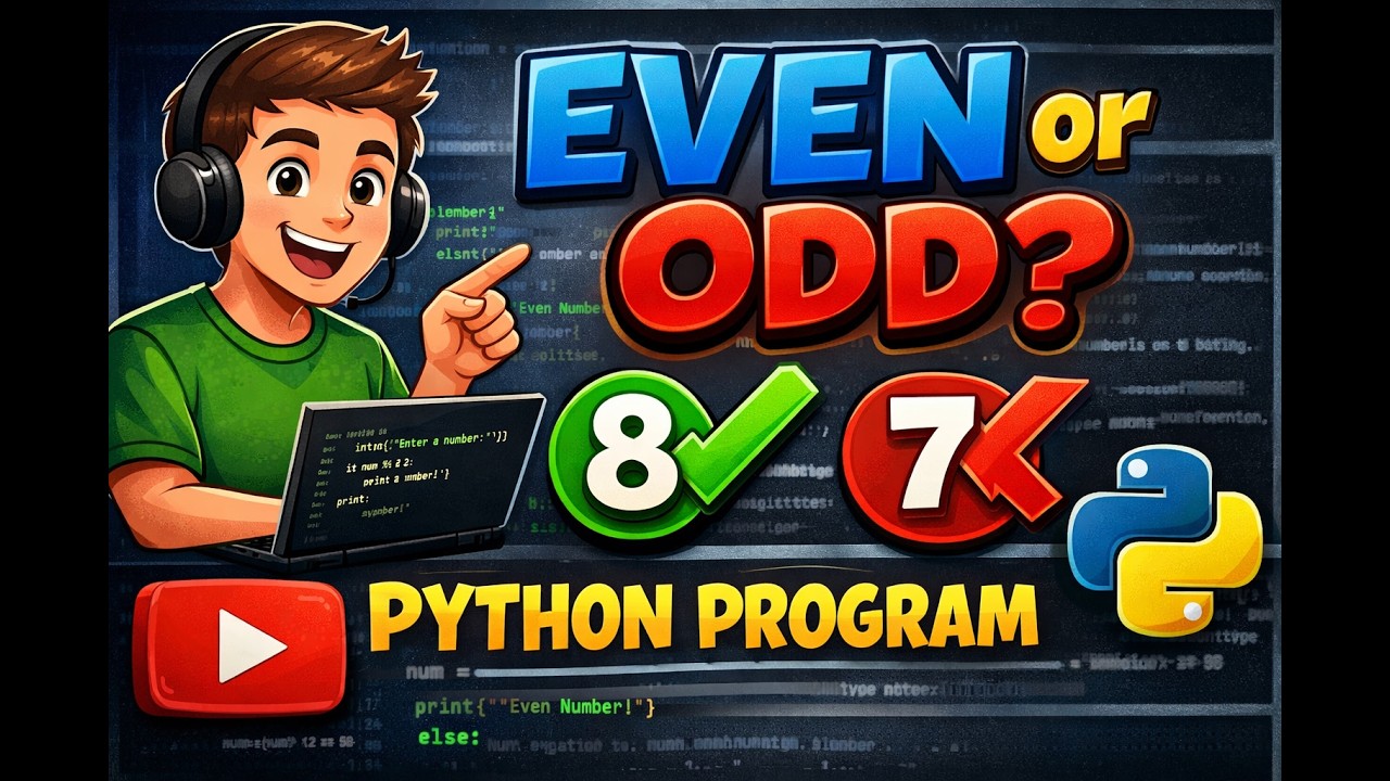 🐍 How to Check Even or Odd Number in Python | Beginner Tutorial