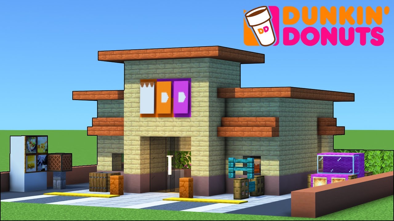 How To Make A Dunkin' Donuts In Minecraft - Minecraft Builders