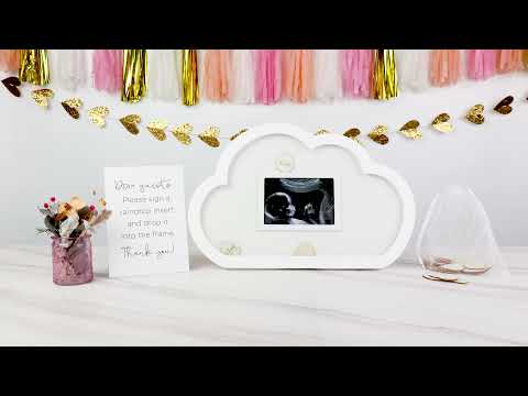 22122NA Baby Shower Guest Book Alternative - Cloud Frame | Kate Aspen