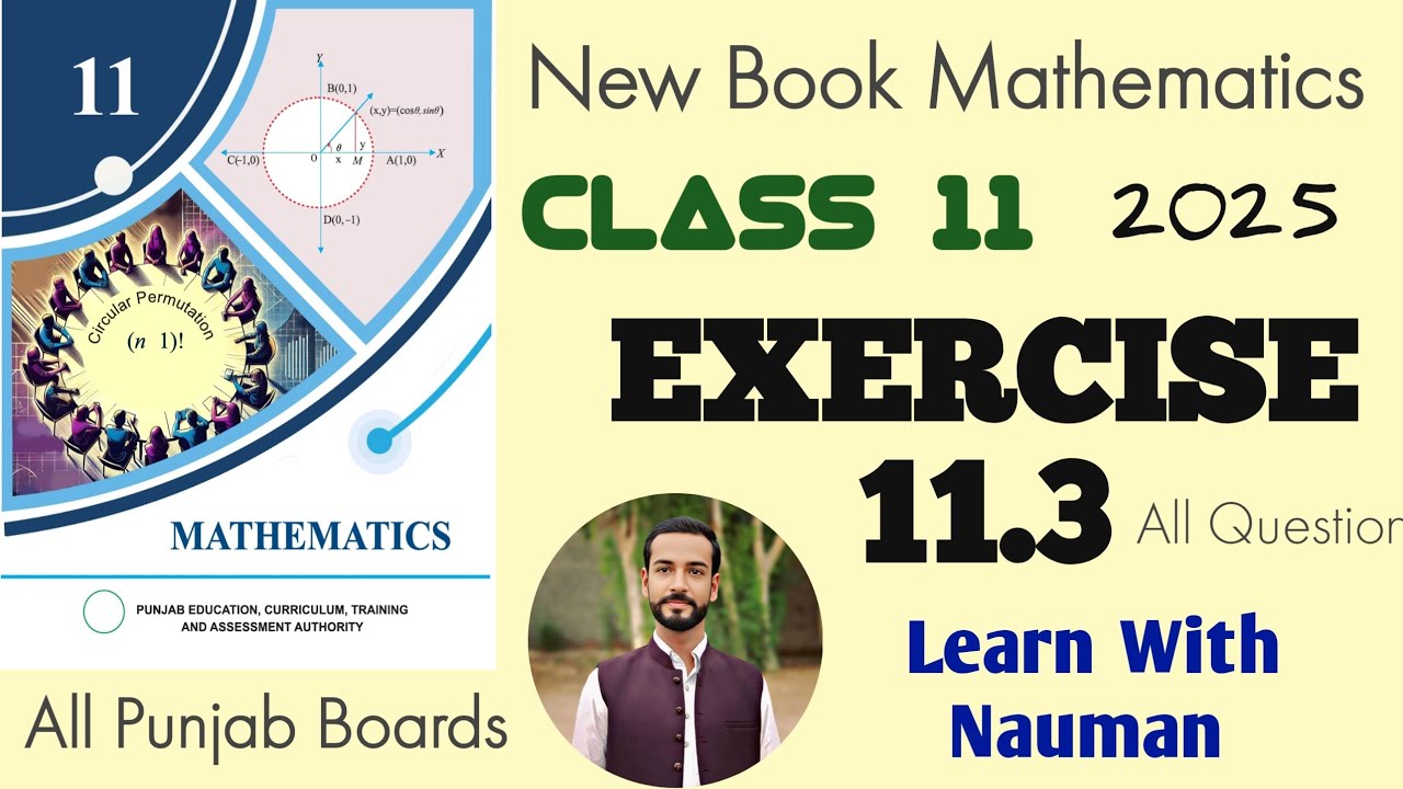 Exercise 11.3 New Book 11 Class Math  2025 || Chapter 11|| Trigonometric Functions and their Graphs