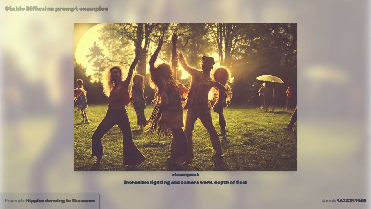 Stable Diffusion - Dancing to the Moon - Prompts examples