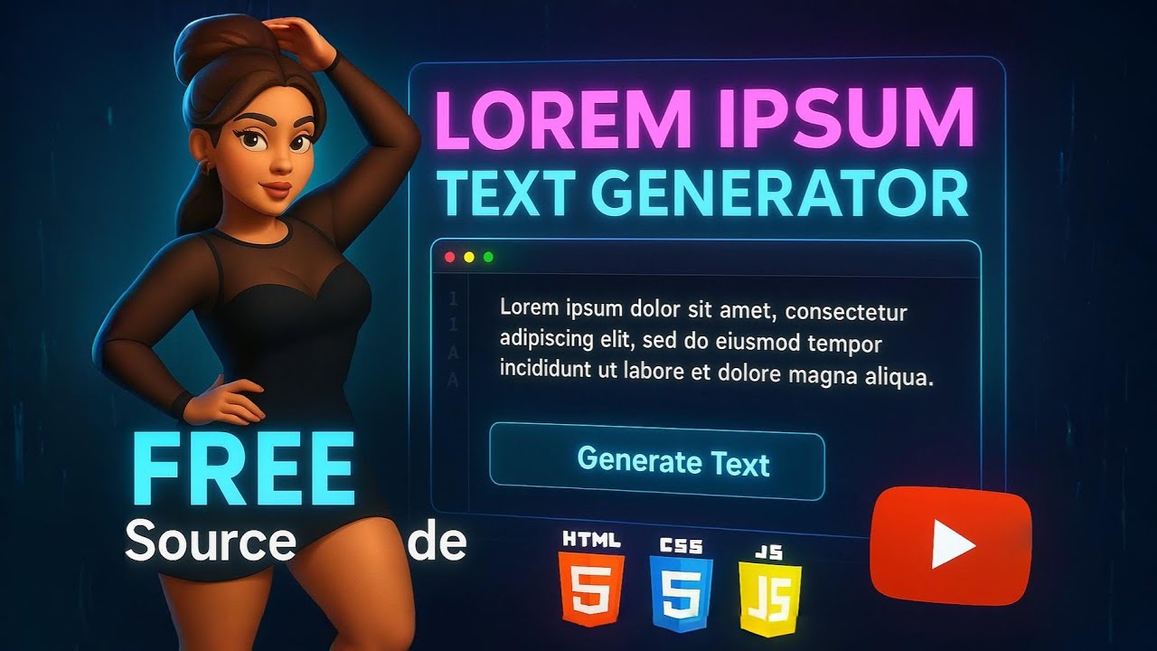 Lorem Ipsum Generator || 13-Lorem-Ipsum-Generator || Free Source Code || Web Dev Projects