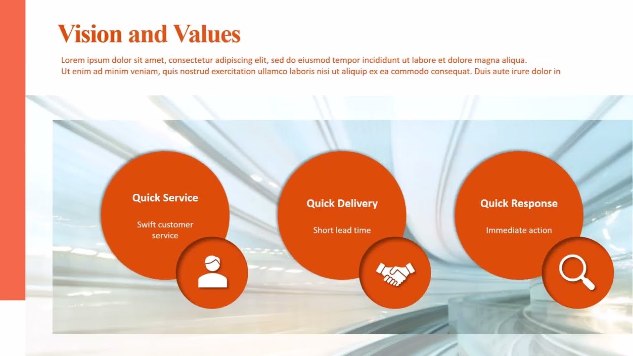 Animated Modern Company Profile Brochure PowerPoint Template – Orange & White Theme