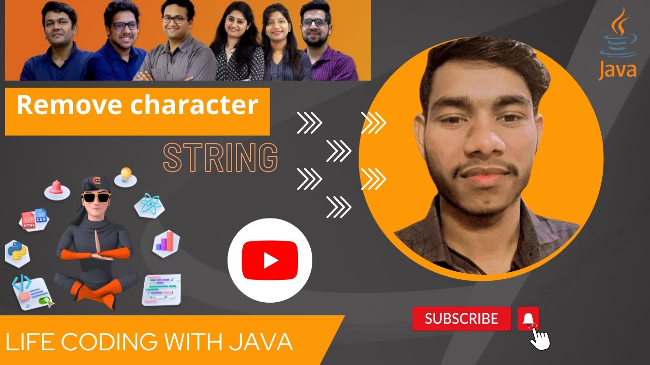 Remove character #java #codingninja