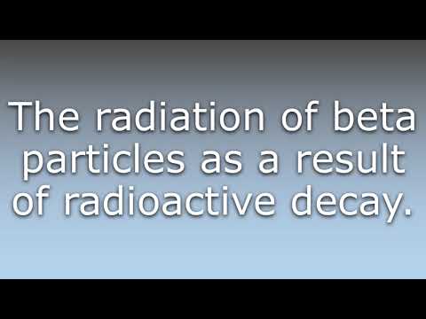 What does Beta radiation mean?