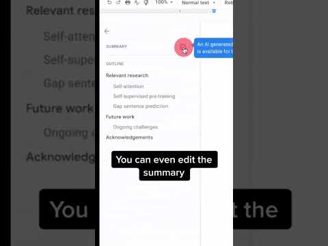 Quickly get the highlights and main points in a Google Doc with AI auto summaries 📃 #Shorts