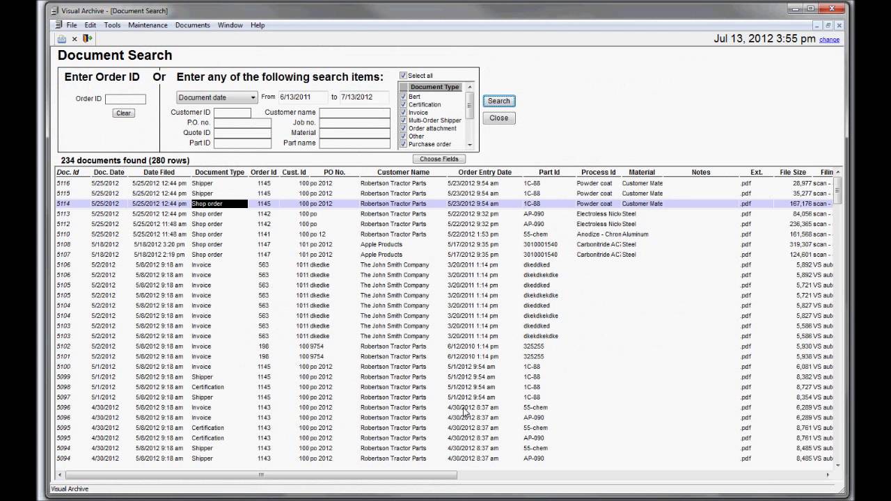 Visual Archive overview