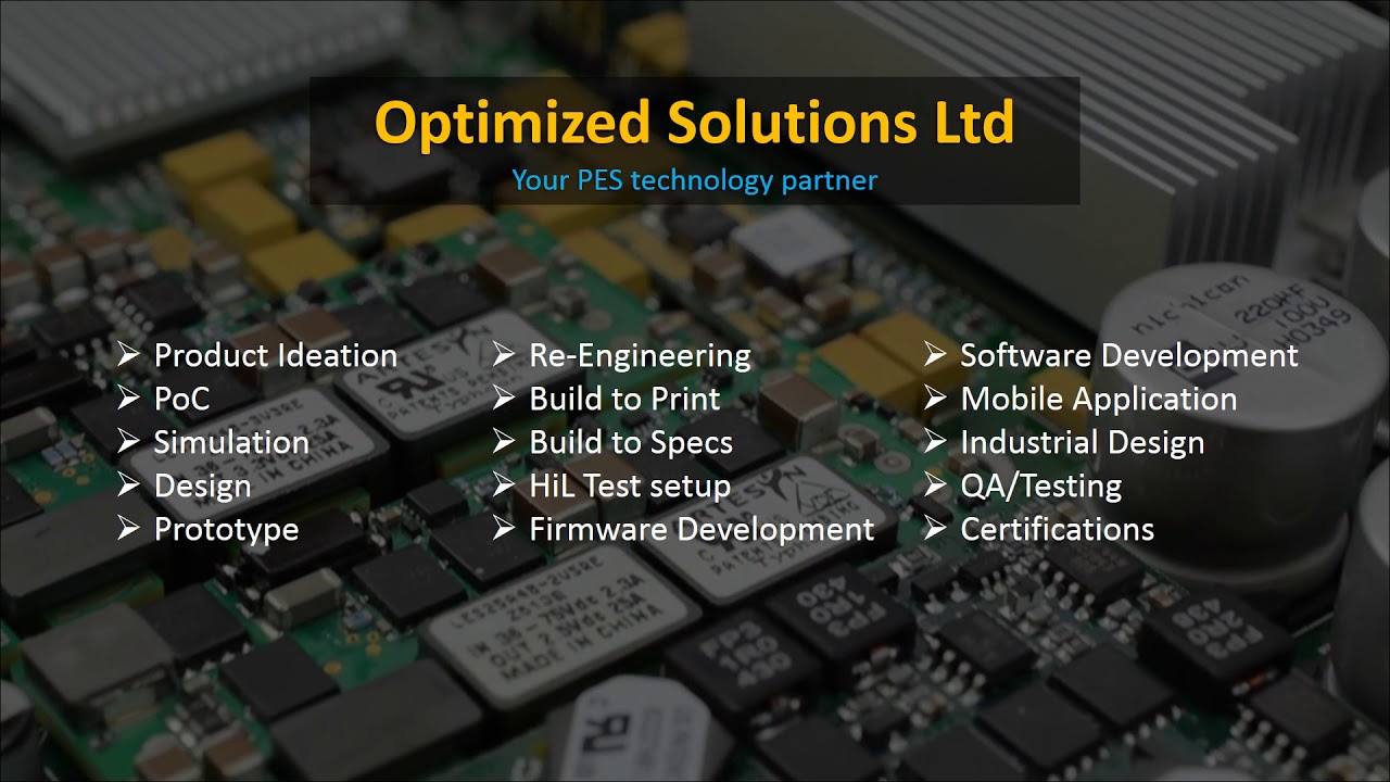 Product Engineering Service | Optimized Solutions Ltd | 2020