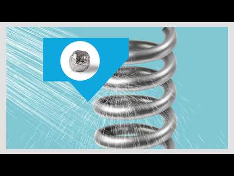 Kogelstralen om de oppervlakken van werkstukken te consolideren.