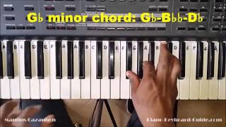 How to Play the G Flat Minor Chord - Gb Minor on Piano and Keyboard - Gbm, Gbmin Acordes - Chordify