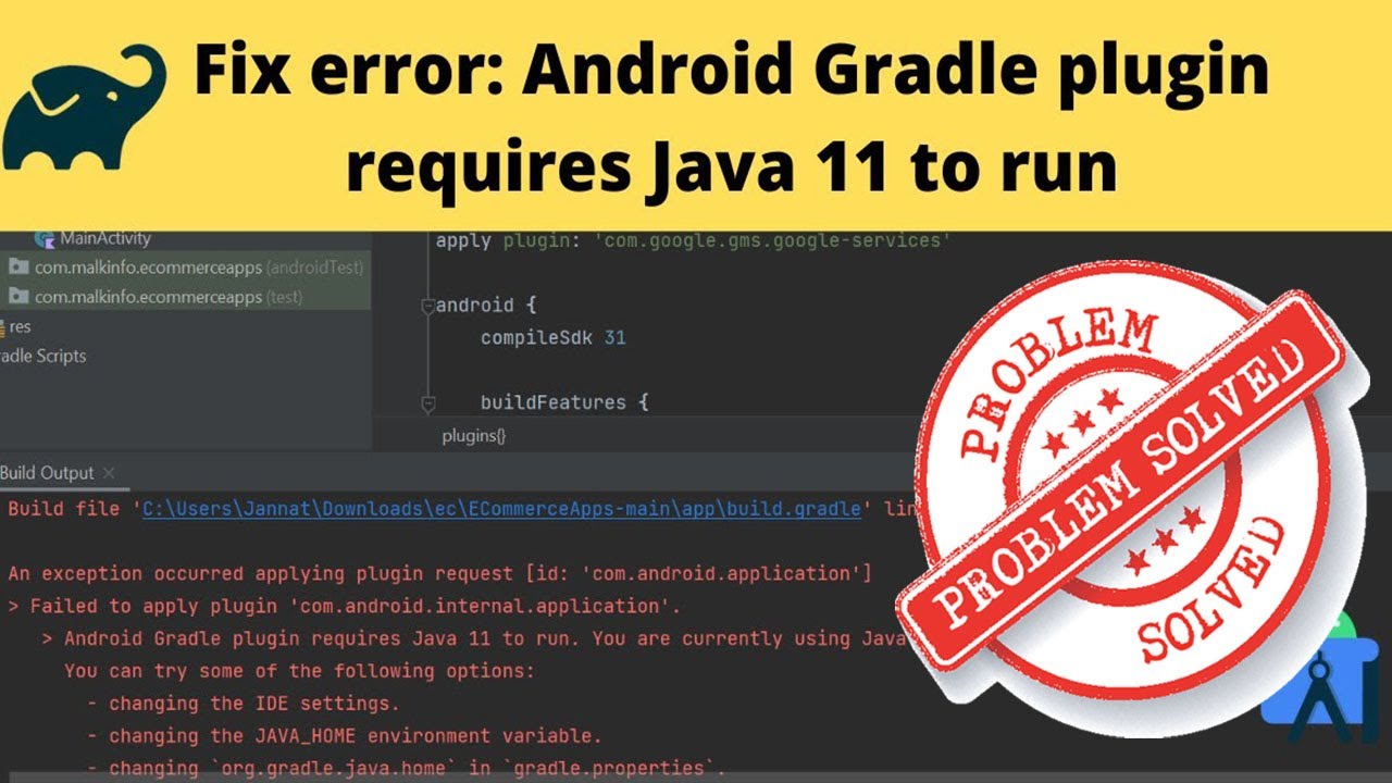 Android Gradle Plugin Requires java 11 to run | android studio plugin error |Android studio tutorial